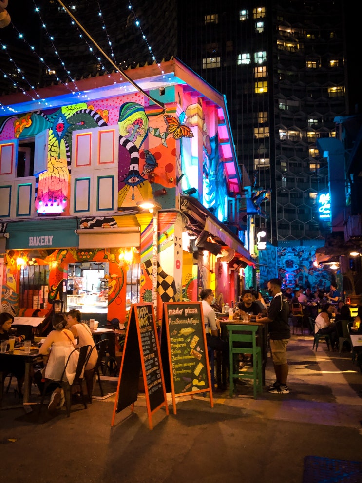 싱가포르 브이로그 #1 고양이 카페, 하지레인 밤풍경, 멀라이언 파크 야경, Steep Cafe : 네이버 블로그