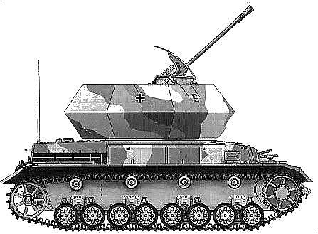 [대공전차 리뷰] 4호 전차 차체에 37mm 대공포를 탑재한 독일의 대공전차 오스트빈트(Flakpanzer IV Ostwind ...