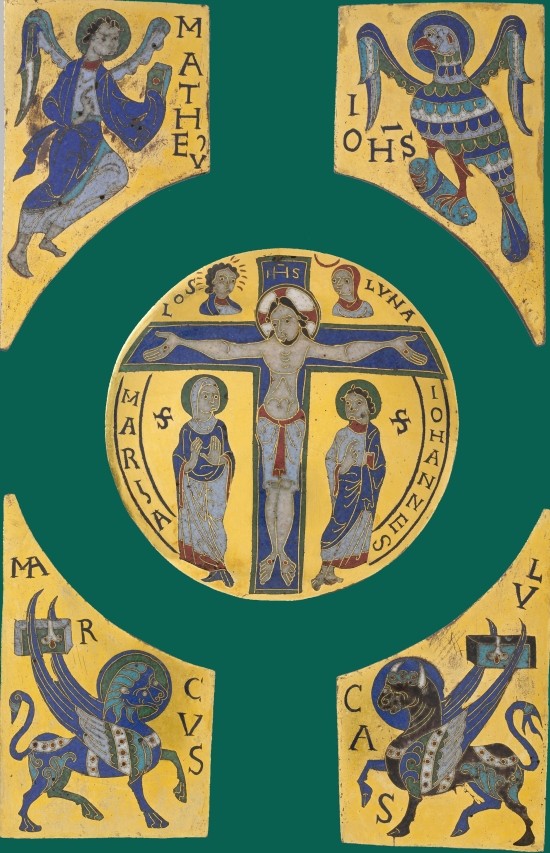 4대 복음서가를 상징하는 테트라모프(Tetramorph)가 그려진 십자가, Metropolitan Museum of Art ...