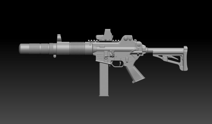 1:6 스케일 한국군 K7 소음기관단총 개량형 : 네이버 블로그