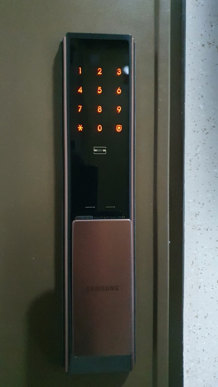광주열쇠집 광주도어락 행암동열쇠집 광주 남구 효천제일풍경채 에듀파크 1차 아파트에 삼성푸쉬풀 도어락 SHP-DP751 설치 및 무선연동 했어요 : 네이버 블로그