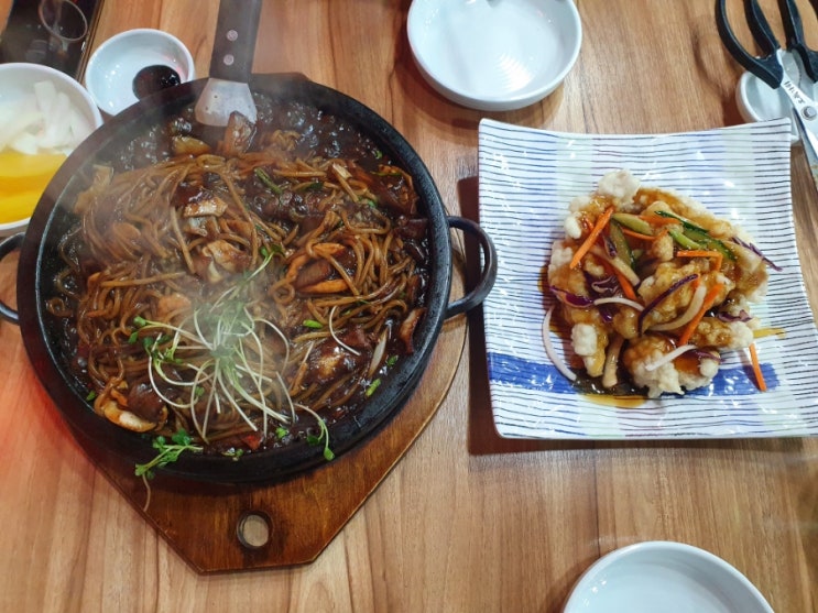 일산 중국집 맛집 진짜 맛있는 돌판해물짜장과 탕수육 챔피언돌판짜장 일산점 네이버 블로그