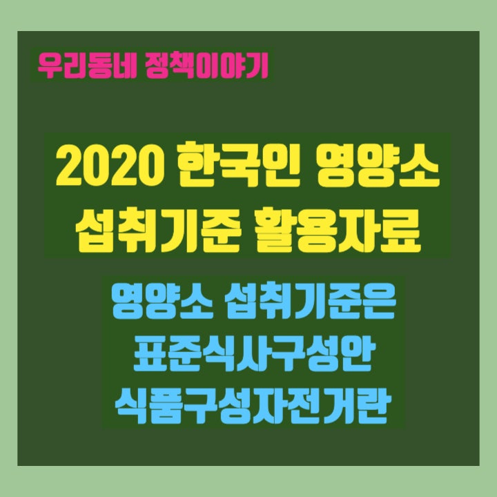 우리동네 정책이야기 2020 한국인 영양소 섭취기준 활용자료영양소 섭취기준은 표준식사구성안 식품구성자전거란 네이버 블로그