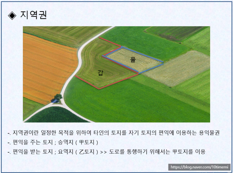 더핵심요점정리 노트 주택관리사 민법 용익물권 지역권 네이버 블로그