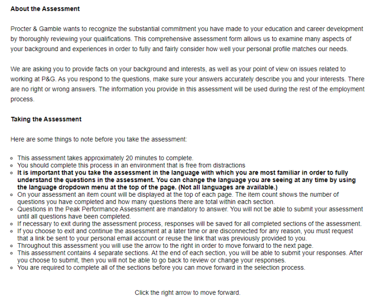 P&G 인성검사 peak assessment 떨어진 사람 바로 나 : 네이버 블로그