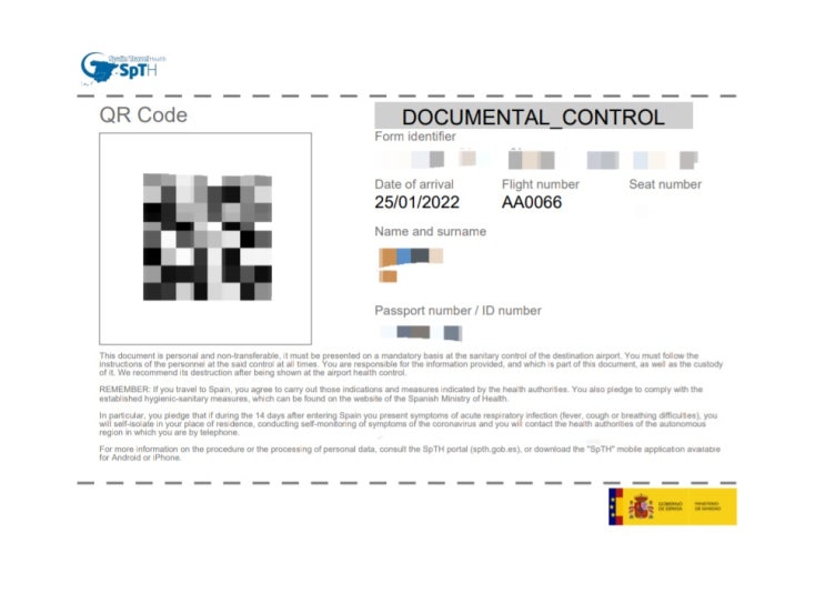 [바르셀로나] 입국시 필요한 서류, SPTH 작성법, 입국후기 : 네이버 블로그