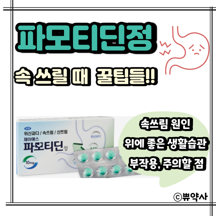 파모티딘정 파미딘정 위장약 속 쓰릴 때 좋은 생활습관까지 네이버 블로그