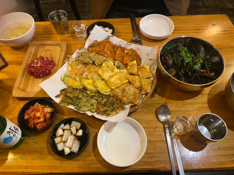 구로디지털단지구디 술집 모듬전에 육회까지 즐기고 온 여기가 전집 네이버 블로그