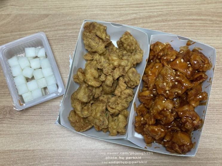 처음 맛보는 경아두마리치킨 두 마리 메뉴 양념치킨후라이드 카스 W 인천 옥련점 네이버 블로그