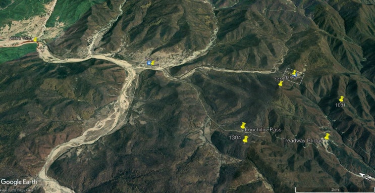 장진호 전투 Location of Korean War Treadway Bridge South of Koto-ri 고토리 남쪽 ...