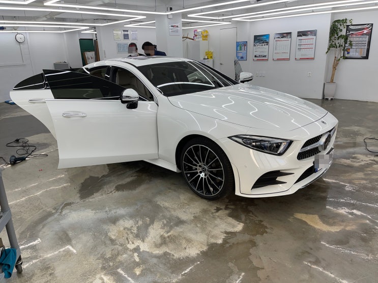 벤츠 Cls450 신차검수 신차패키지썬팅 블랙박스 보조배터리 네이버 블로그