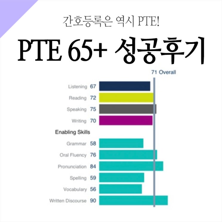 PTE 아카데믹 전영역 65 이상 성공후기 : 네이버 블로그