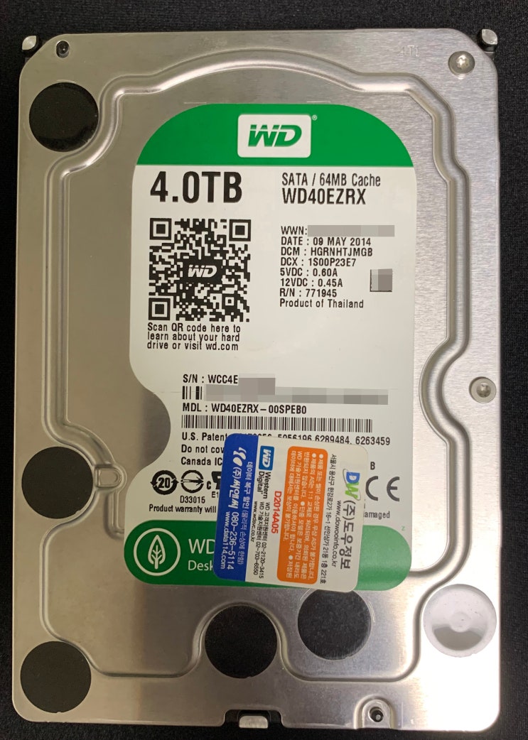 [HDD] Western Digital Green 4TB 「WD40EZRX」 : 네이버 블로그