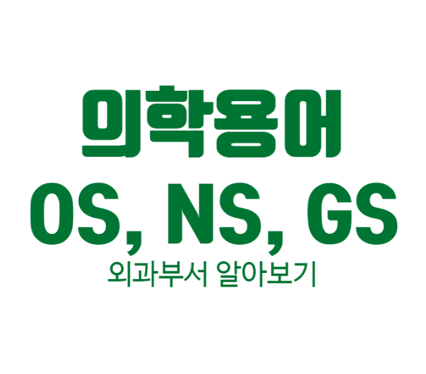 의학용어 OS, NS, GS : 외과부서 용어 알아보기 : 네이버 블로그