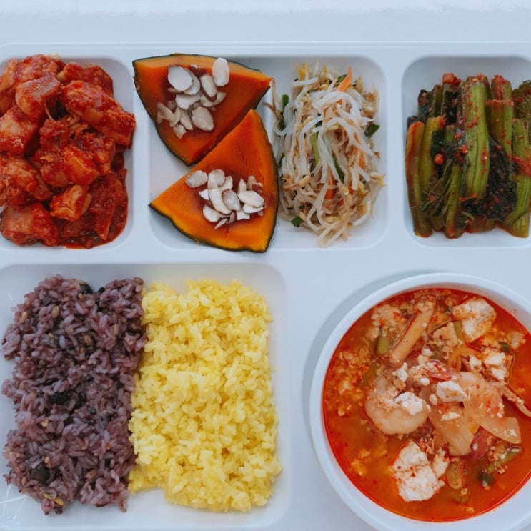 단체급식 메뉴모음해물순두부찌개 닭갈비 단호박꿀찜 숙주나물무침 만드는법2월 구내식당 식단표와 레시피 네이버 블로그