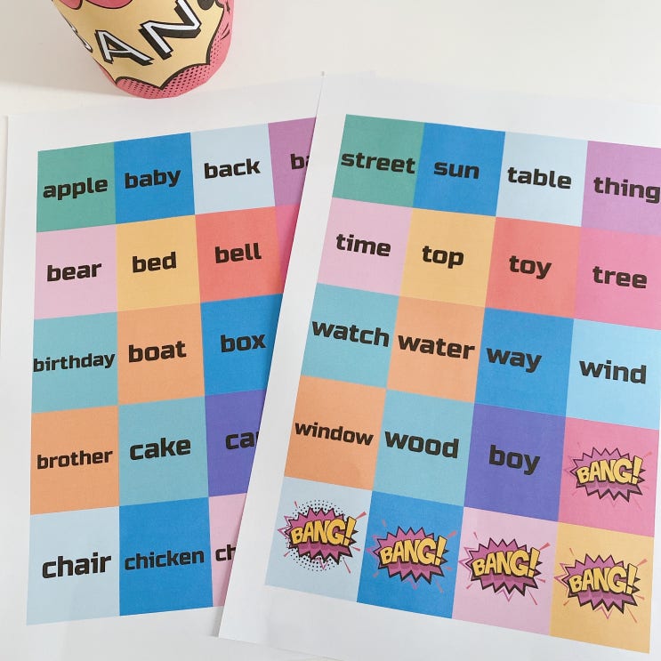 BANG! Game (feat. sight words) : 네이버 블로그