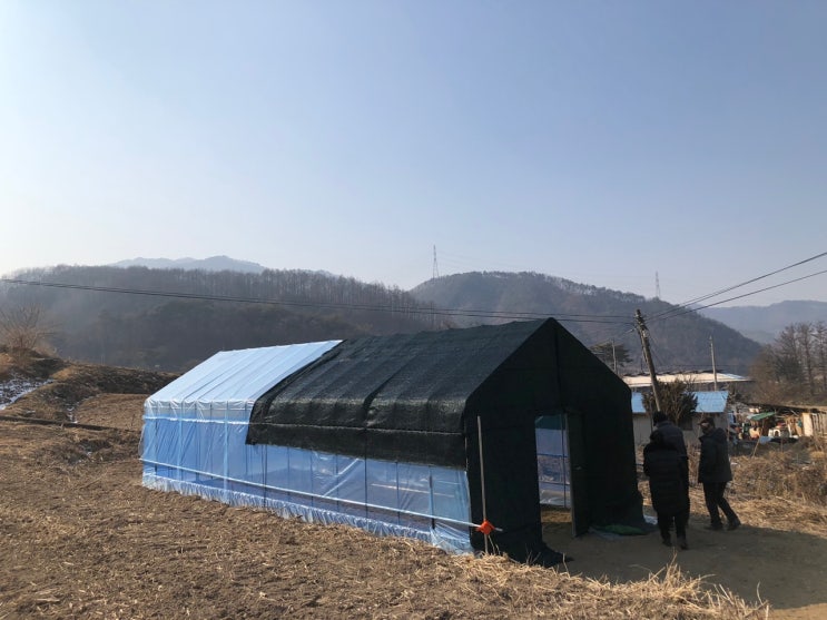 충청북도 제천시 창고 겸 농사로 활용 가능한 반반 조립식 비닐하우스 시공후기 네이버 블로그