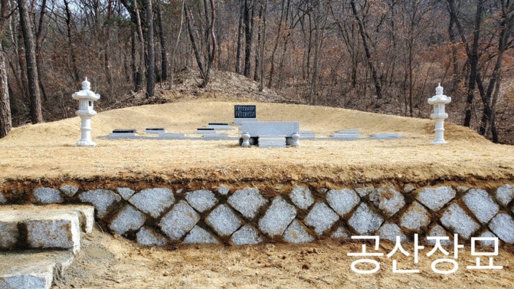 경북 구미시 고아읍 횡산리 가족묘지 평장 와비석 제단석 상석 벌초대행 묘지공사 묘지관리 묘지계단공사 견치석 석축 축대 석등 벌초