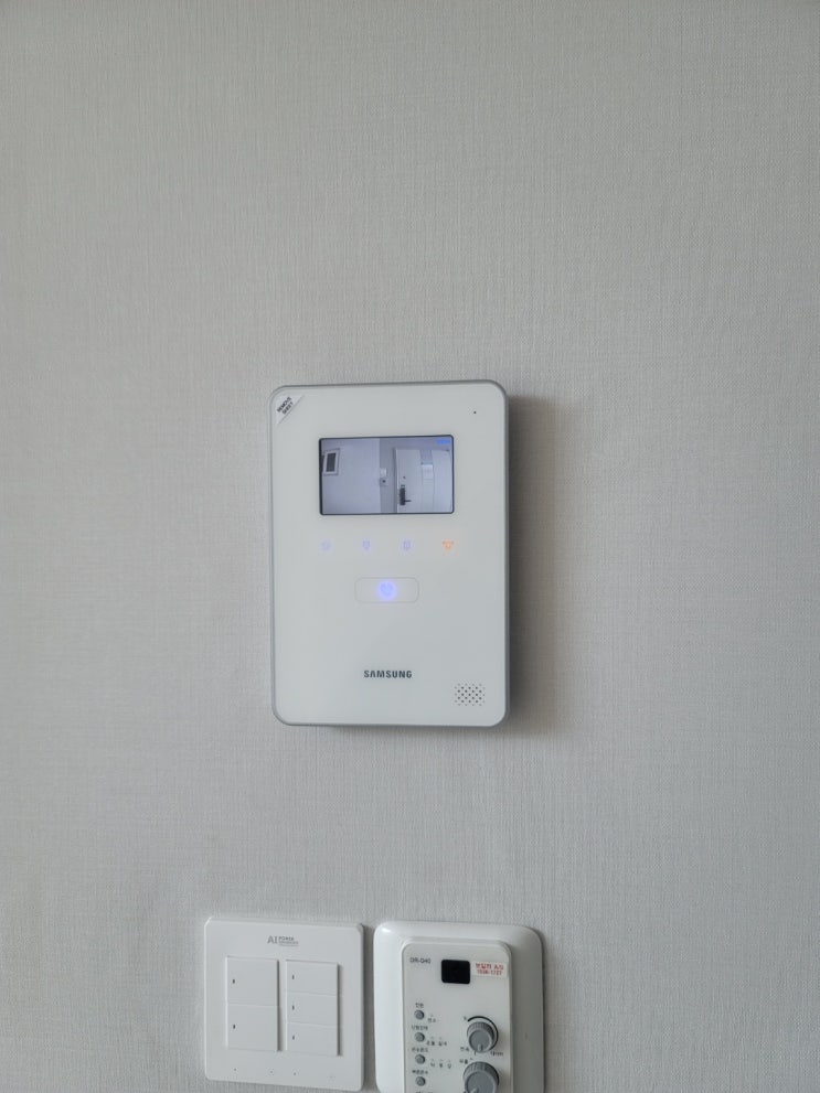 부산 동래구 온천동 SK허브올리브아파트 삼성컬러비디오폰 SHT-3625AMW 설치 시공 : 네이버 블로그