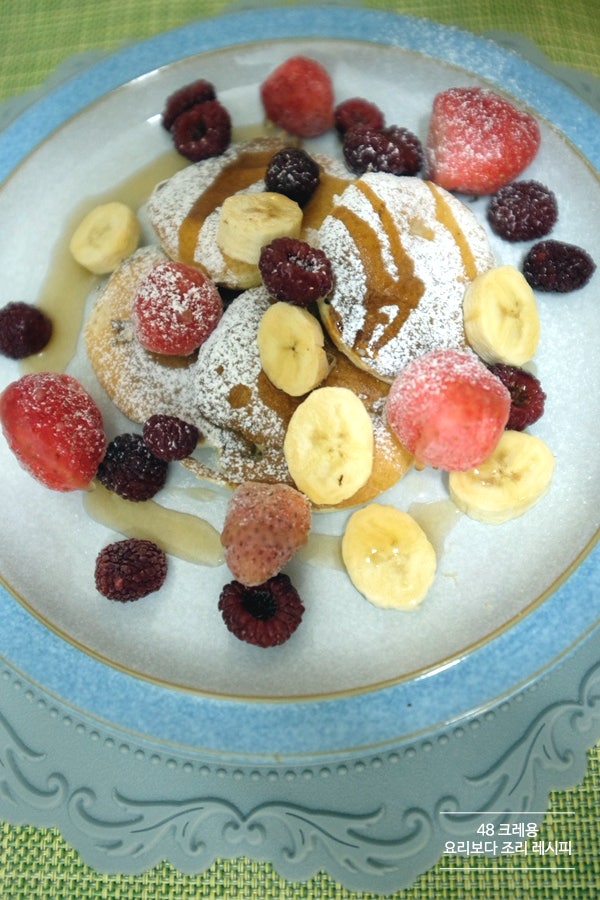 과일 듬뿍올린 미니팬케이크. 팬케이크 만들기 : 네이버 블로그