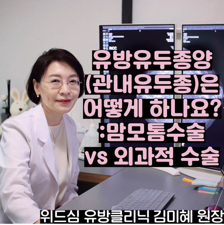 분당 유방 유두종양 관내유두종 수술 맘모톰 수술 Vs 외과적 수술 선택하기 분당위드심의원 김미혜원장 네이버 블로그
