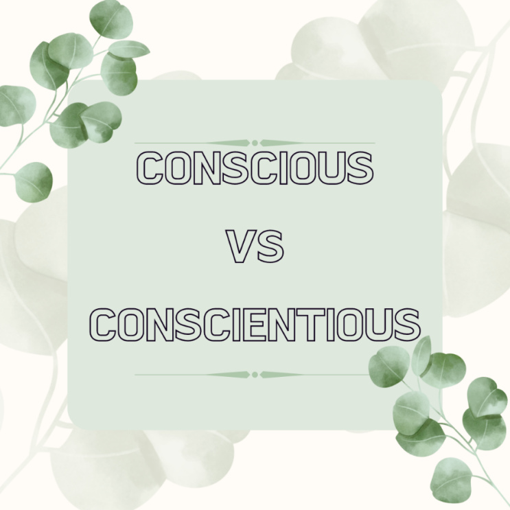 어휘 공부 conscious, conscientious : 네이버 블로그