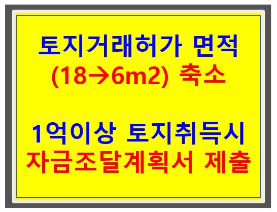 토지거래허가 대상면적 축소 수도권광역시세종시1억이상 그외지역6억이상 토지거래 자금조달계획서 제출 네이버 블로그