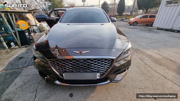 제네시스G80스포츠외부필러카본수전사 주유구까지 카본변경 : 네이버 블로그