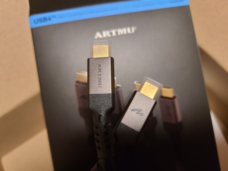 개봉기 아트뮤 Usb4 100w C To C 케이블 20gbps C타입 Pd충전 4k 모니터 네이버 블로그