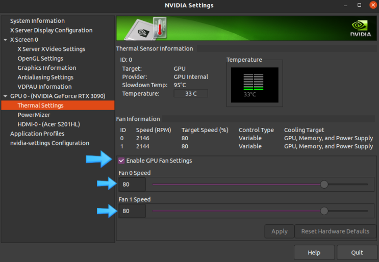 [Linux] NVIDIA 그래픽카드 (GPU) 팬 속도 설정하기 : 네이버 블로그