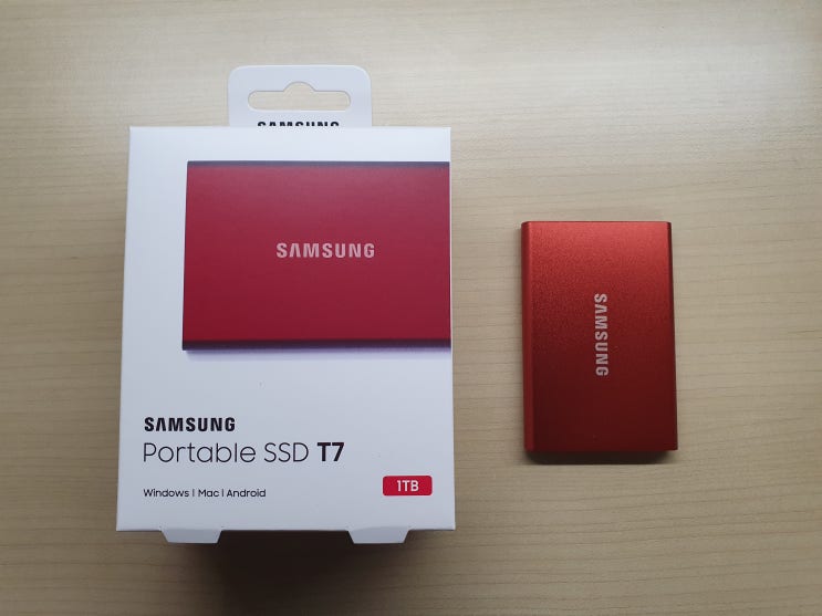 삼성 포터블 SSD T7 USB 3.2 Gen2 1TB (메탈릭 레드) 리뷰 : 네이버 블로그