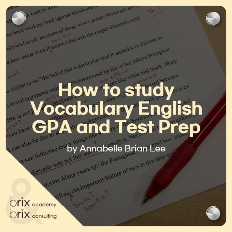 "How to study Vocabulary English GPA and Test Prep" by Annabelle Brian ...