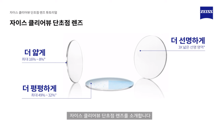 칼자이스 신제품 출시 자이스 클리어뷰 단초점 렌즈 청주 안경원 수곡동안경나라 네이버 블로그