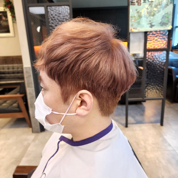 보그헤어화곡점 화곡역미용실 서현 디자이너 월화요일휴무 남자염색 남자핑크 봄염색 핑크브라운 탈색