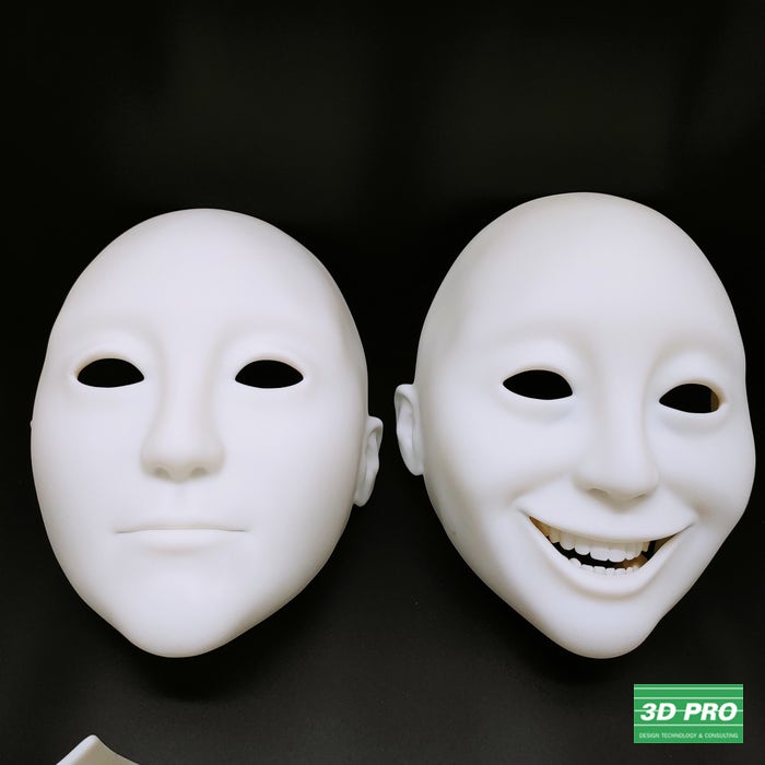 3d 프린팅 실제 크기의 가면 출력물 제작3d 프린터 시제품 출력시제품 제작대학생졸업작품sla 레이저 방식abs