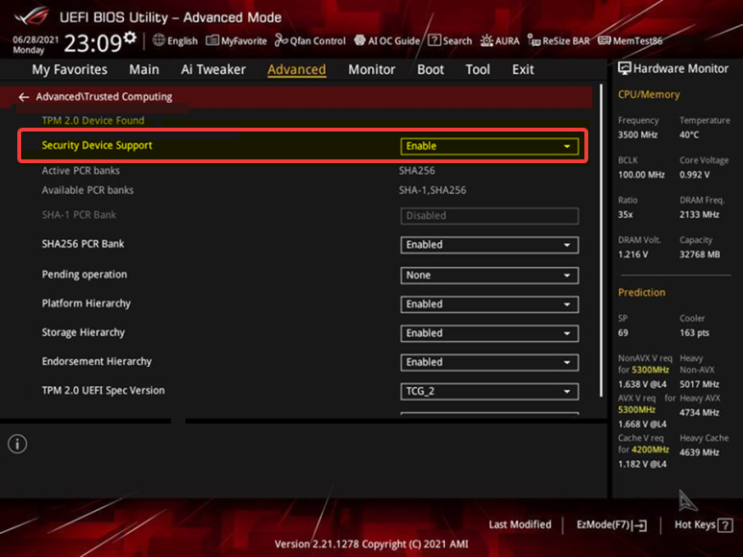 Asus AMD 메인보드 최신 Bios에서 fTPM 비활성화 : 네이버 블로그