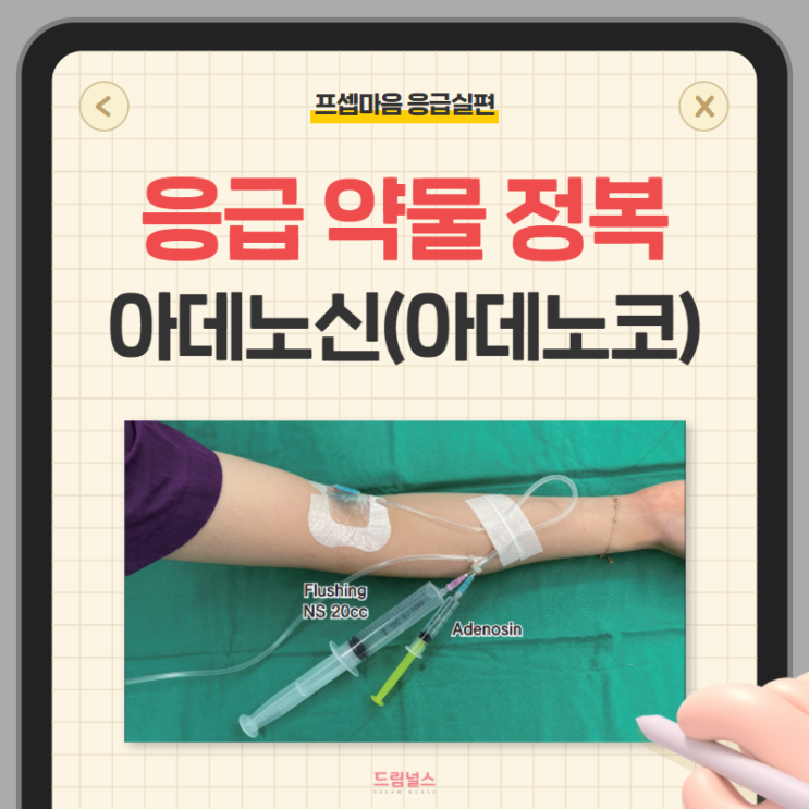 아데노코 Adenocor 아데노신 Adenosine 응급약물 정복하기! : 네이버 블로그