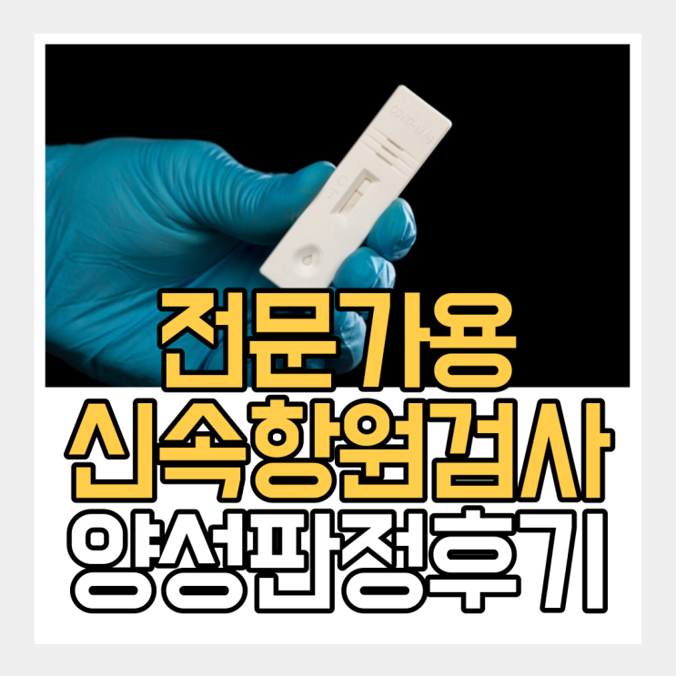 전문가용 신속항원검사 양성 확진 판정 후기 Ft 증상 비용 소요시간 네이버 블로그