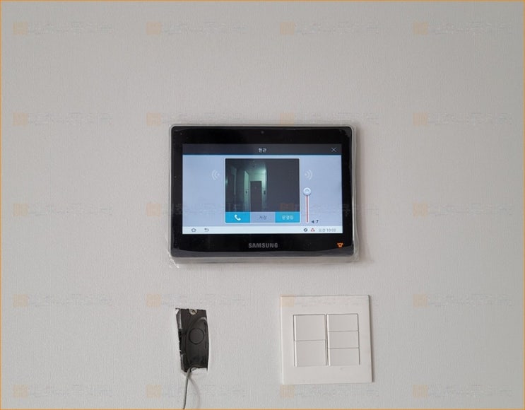삼성비디오폰/화성시 반송동 동탄시범다은마을우남퍼스트빌 삼성월패드 SHN-8070S를 삼성 IoT홈오토 SHP-HB700으로 교체설치 : 네이버 블로그