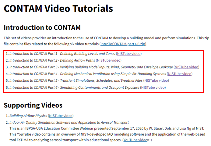 NIST 제공 CONTAM 프로그램 사용법 비디오 : 네이버 블로그