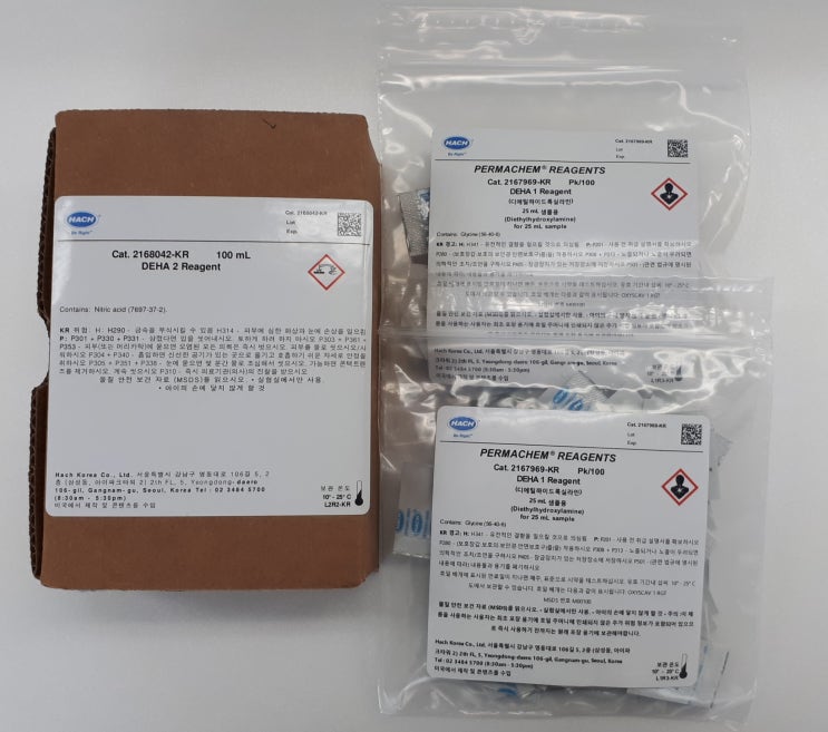 HACH 2446600-KR DEHA 카보하이드라진 시약 분석 Oxygen Scavenger Reagent 농도 측정 키트 하크 ...