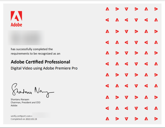 ACP(ACA) 어도비 프리미어프로 CC 자격증 취득 후기! : 네이버 블로그