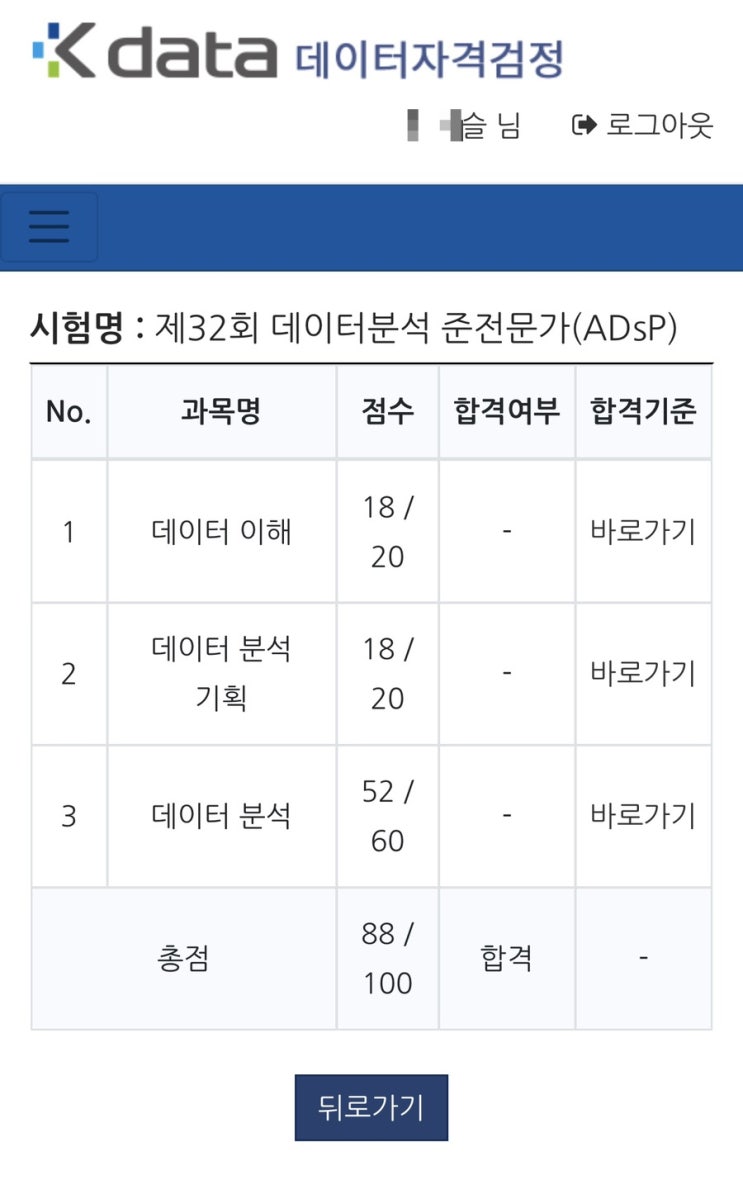 32회 데이터분석준전문가 ADsP 합격후기 : 네이버 블로그