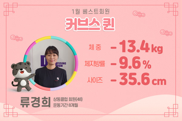 부천헬스 상동헬스 여성전용헬스 커브스 상동클럽8개월동안 체중감량 134kg 전국 베스트 커브스 퀸우리 몸은