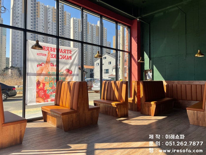 창원붙박이쇼파제작 시공 친환경 인조가죽으로 제작한 진해카페 붙박이소파 벽의자 벽쇼파 쿠션 맞춤 제작 부산 이레쇼파공장 네이버 블로그