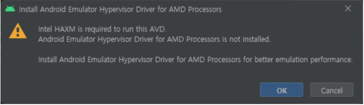 Android Emulator Hypervisor Driver for AMD Processors installation ...