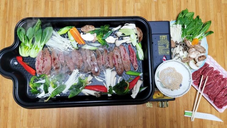 구이,전골, 볶음요리까지 전부 가능한 캠핑용품 가스그릴: 라니 와이드 딥그릴 ONDG-5500B : 네이버 블로그