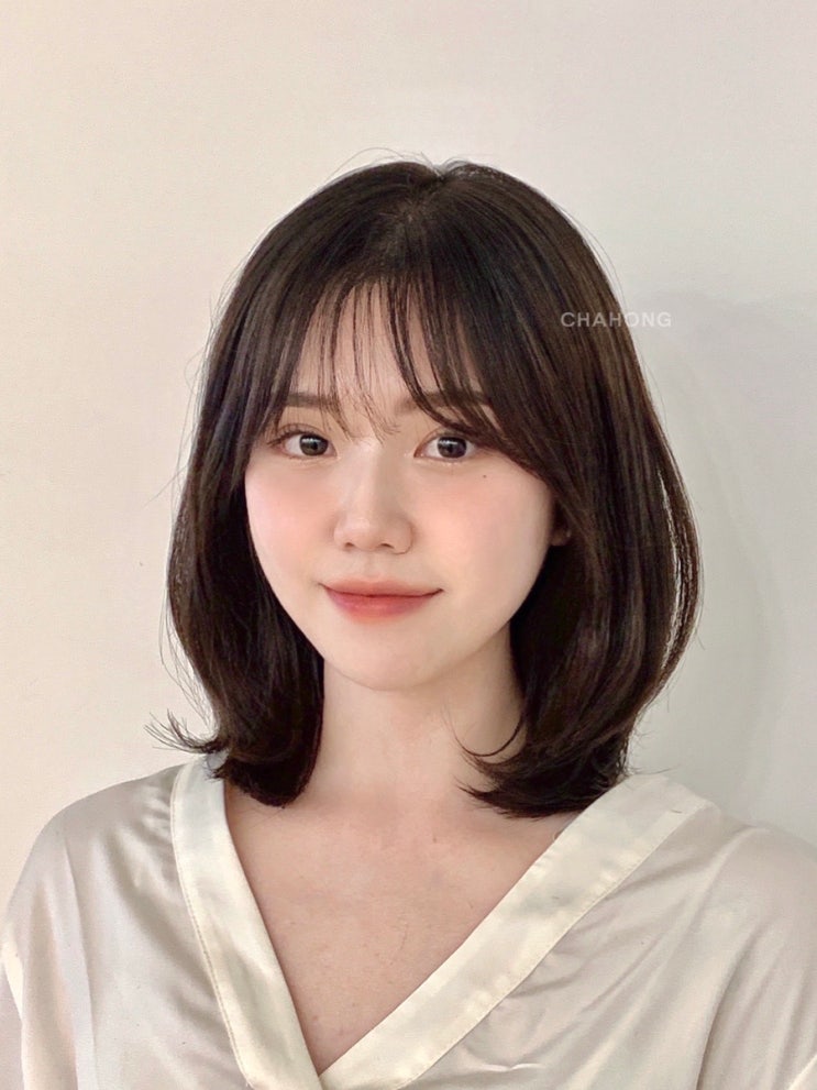 차홍룸 윈드펌 중단발 레이어드펌 한남동 미용실 네이버 블로그