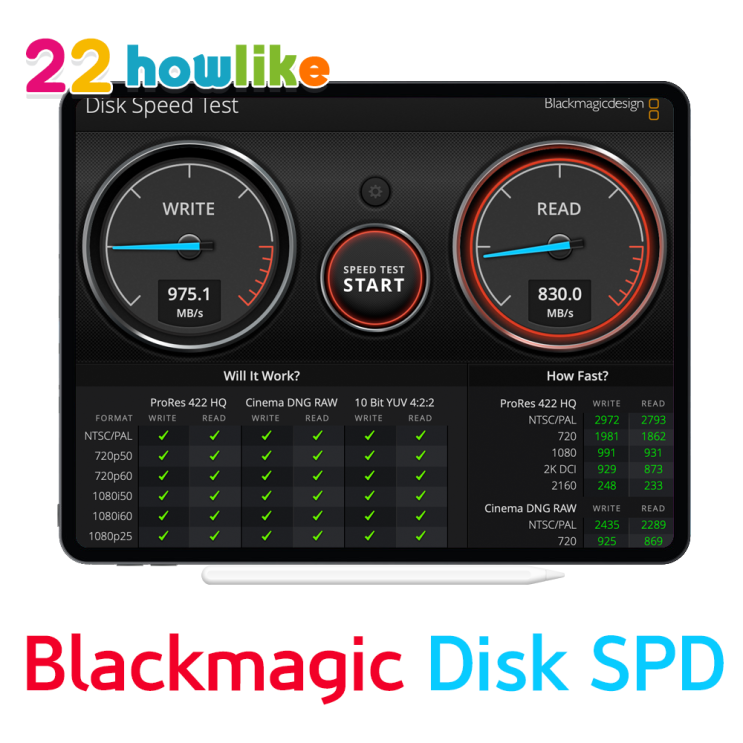 맥에서 SSD 디스크 저장장치 속도 측정 벤치마크 앱 Blackmagic disk Speed Test : 네이버 블로그