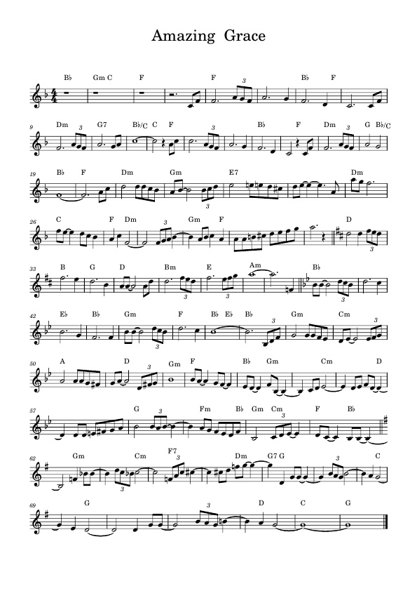 [악보]Amazing Grace : 네이버 블로그